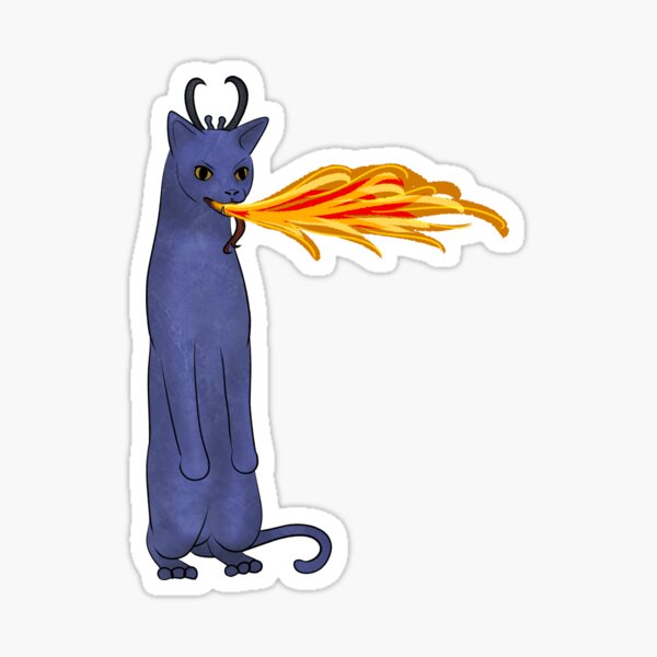 "Weird medieval cat demon spicy burps" Sticker for Sale by ...