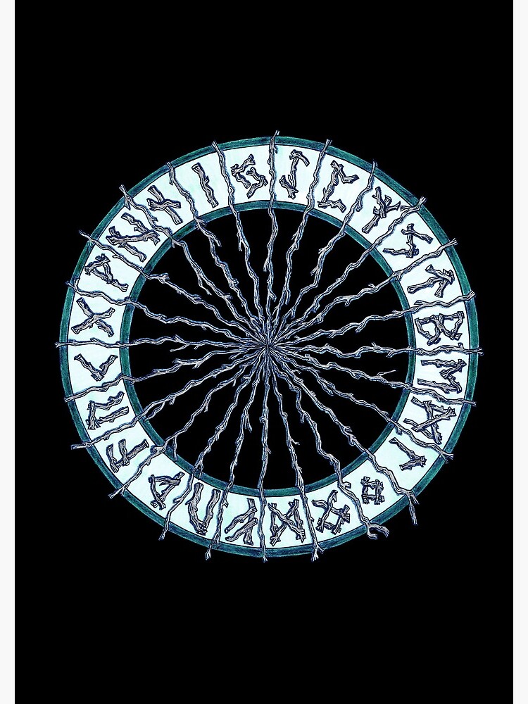 "Elder Futhark Rune Wheel at Midnight" Journal for Sale by Nicole ...