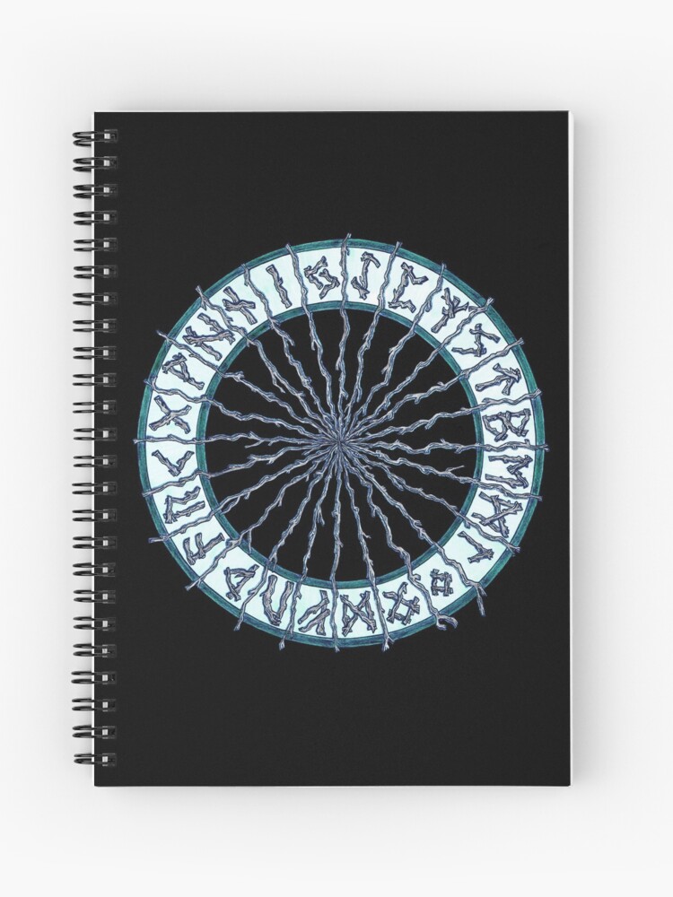 "Elder Futhark Rune Wheel at Midnight" Journal for Sale by Nicole ...
