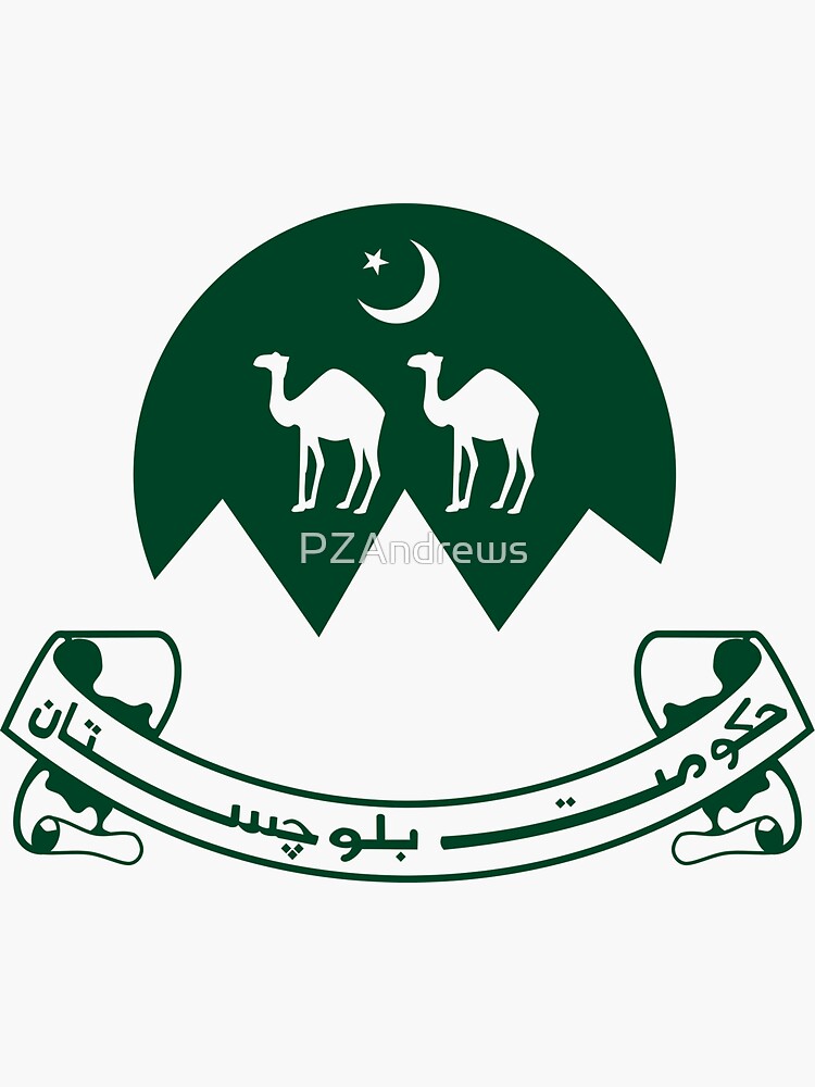 "Seal of Balochistan, Pakistan" Sticker for Sale by PZAndrews | Redbubble