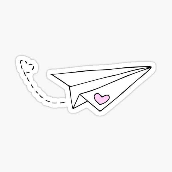 "Paper Plane - cute" Sticker for Sale by LauraS113 | Redbubble