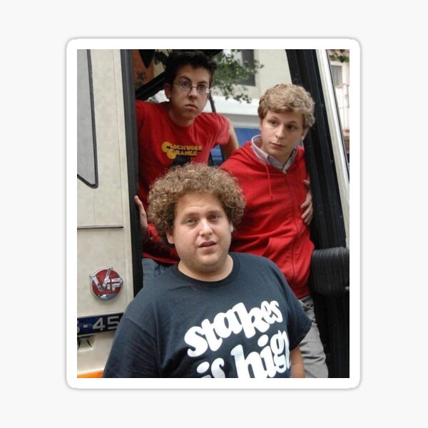 "Superbad comedy movie" Sticker for Sale by deadeyesworks | Redbubble