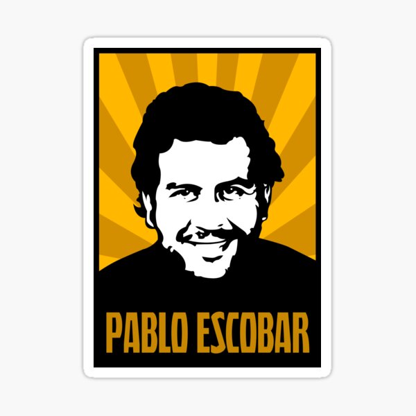"Pablo Escobar" Sticker for Sale by Beegeedoubleyou | Redbubble
