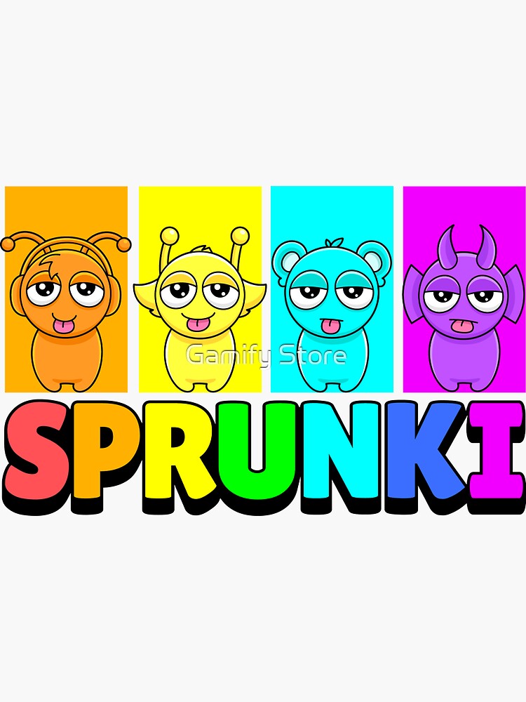 "Sprunkies Cute Characters" Sticker for Sale by BurgerBites | Redbubble