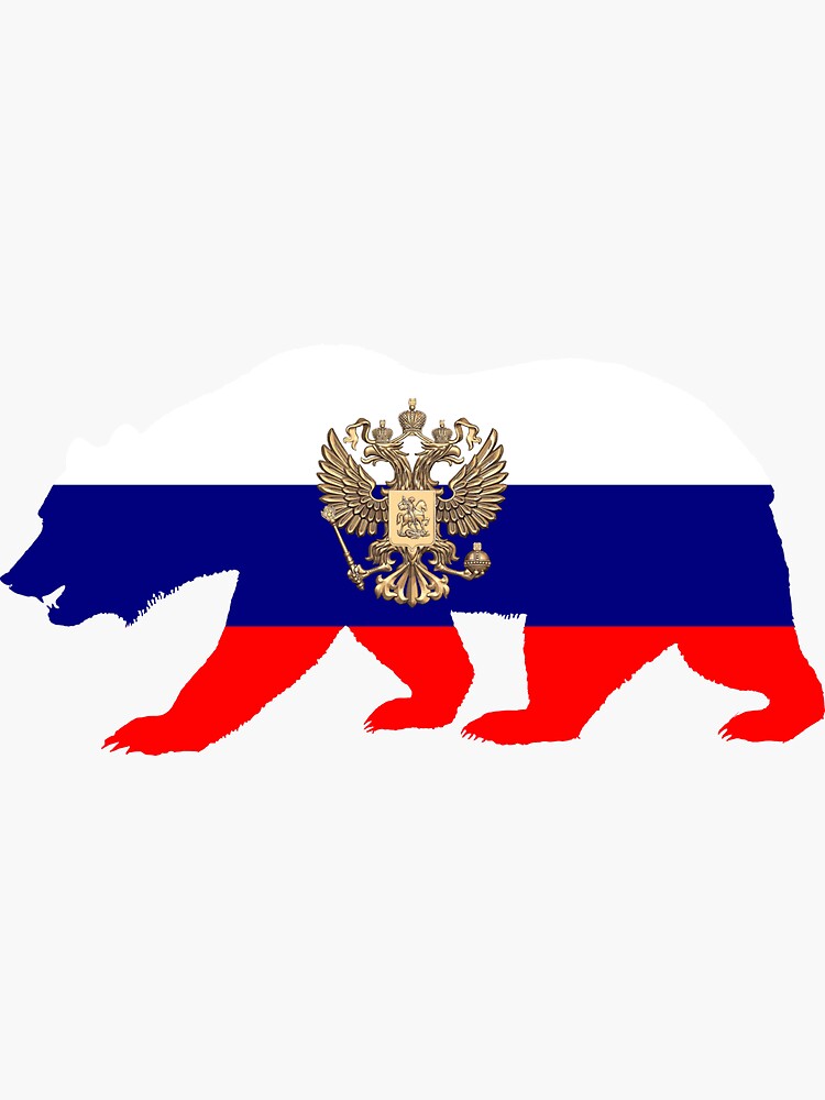 "Bear Russia" Sticker by rehatschek | Redbubble
