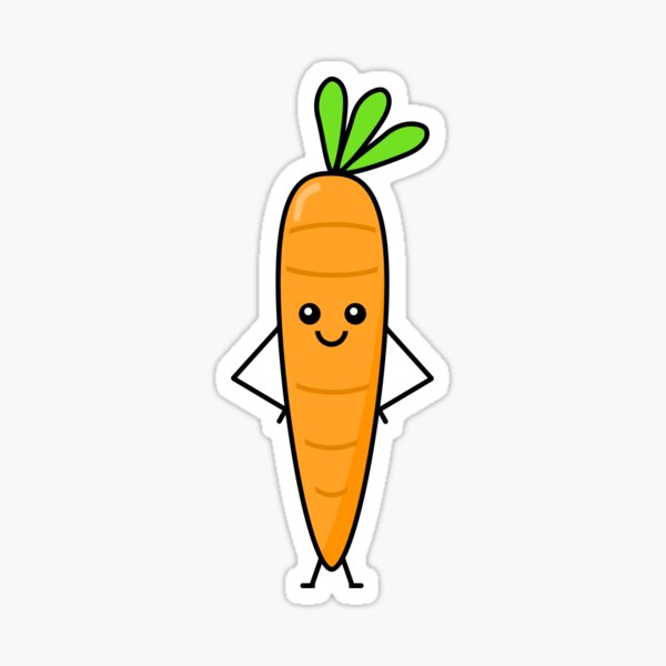 "Cute carrot" Sticker by Darnovc | Redbubble