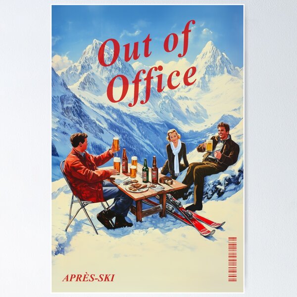 "Retro Vintage Apres Ski Mountain " Poster for Sale by Anova-Prints ...