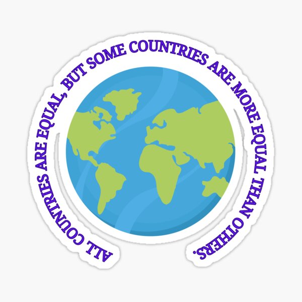 " Global Inequality - Orwellian Globe Design" Sticker for Sale by ...