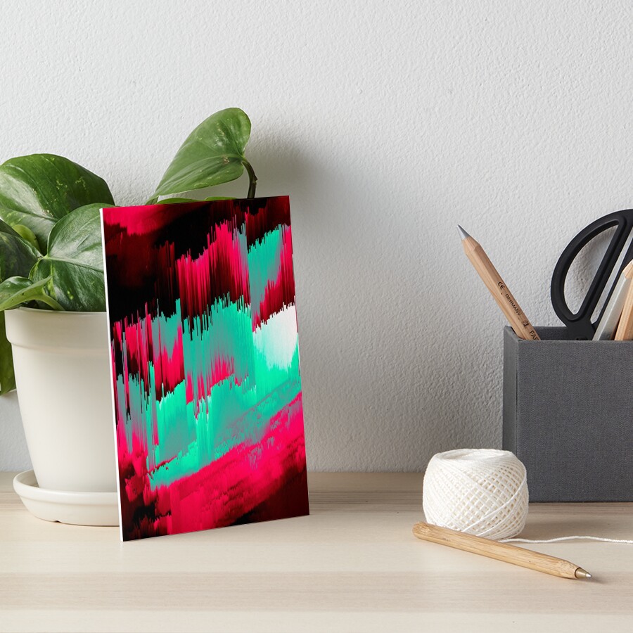 "Glitch Smear" Art Board Print by spires | Redbubble