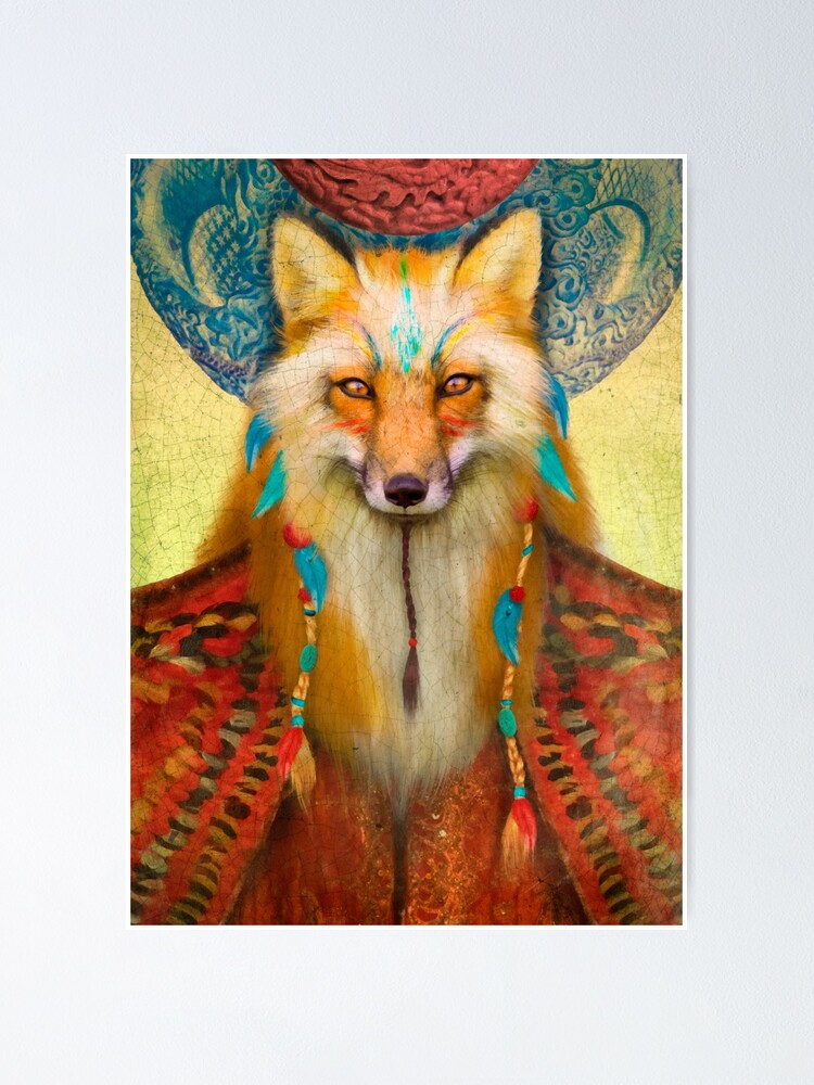 "Wise Fox" Poster by Foxfires | Redbubble