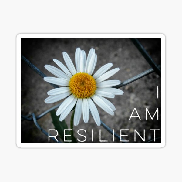 "Daisy - I Am Resilient" Sticker by mezzilicious | Redbubble