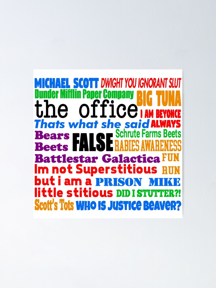 "The Office Quotes" Poster by everything-shop | Redbubble