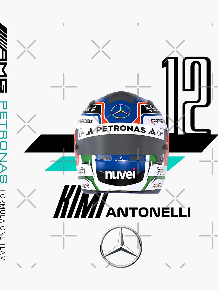 "KIMI Antonelli F1 Art - #12 Helmet Graphic Design | AMG Mercedes Petronas Driver Tribute ...