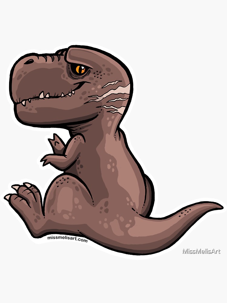 "Rexy sticker" Sticker for Sale by MissMelisArt | Redbubble