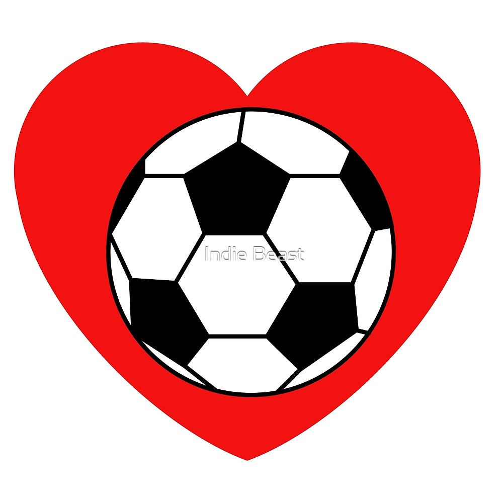 "Soccer Heart" by Indie Beast | Redbubble