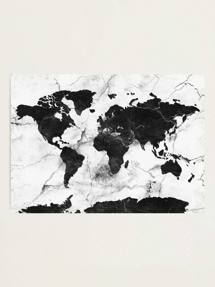 "world map marble" Photographic Print for Sale by BekimART | Redbubble