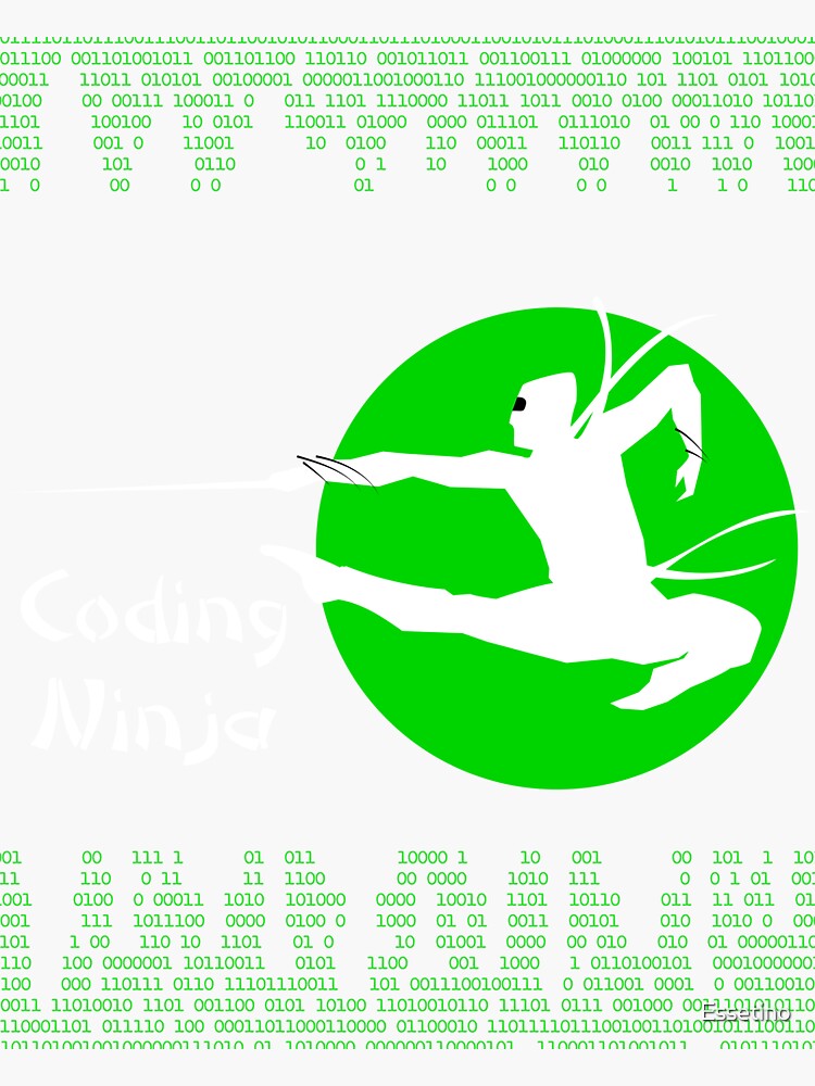 Computer Coder Coding Ninja Code Gamer Gaming Geek Ts Sticker By Essetino Redbubble