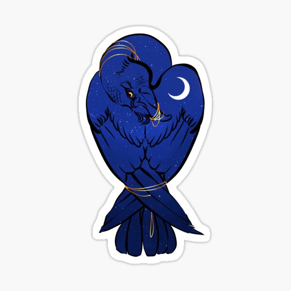 "Stellar Crow" Sticker for Sale by cobaltchordata | Redbubble