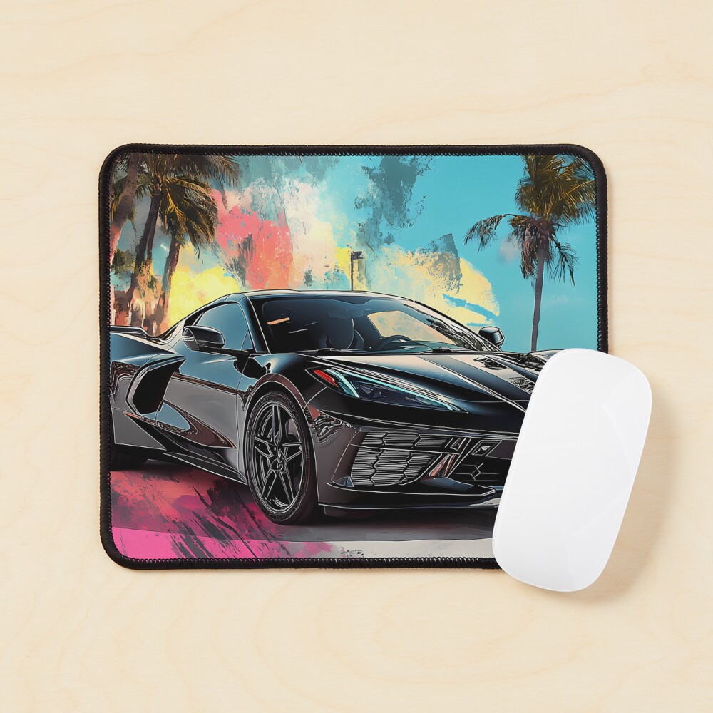 "Black Chevrolet Corvette Stingray C8 – Pop Art Edition IV" Poster for ...