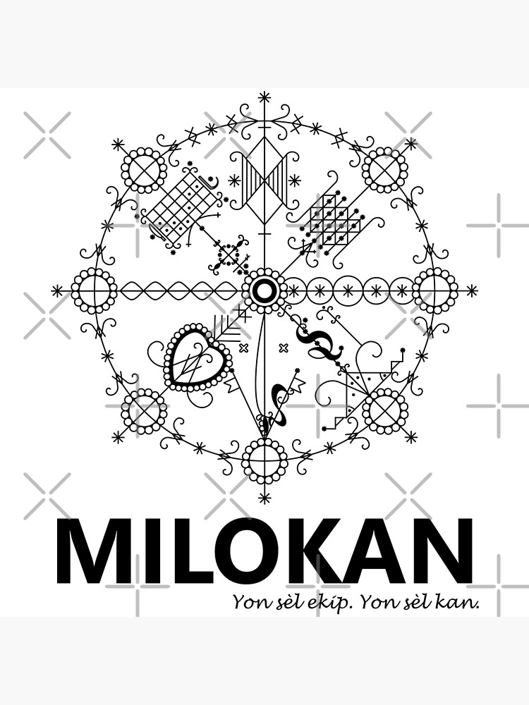 Poster « Milokan vèvè design avec texte », par milokan | Redbubble