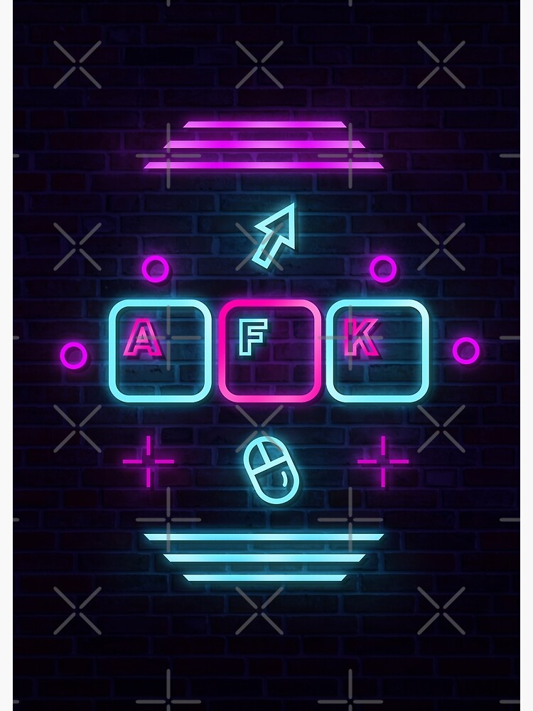 "AFK Neon Sign Art - Gamer Decor" Poster for Sale by ApVisual | Redbubble