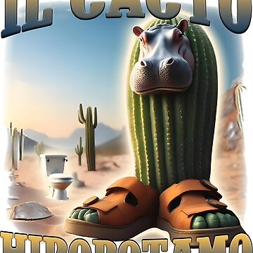 "IL Cacto Hipopotamo Funny Italian Brainrot Meme" Sticker for Sale by ...