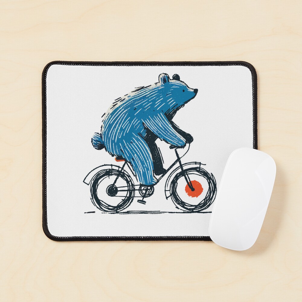 "Bicycle Adventure With A Bear On Two -wheeler" Sticker for Sale by ...