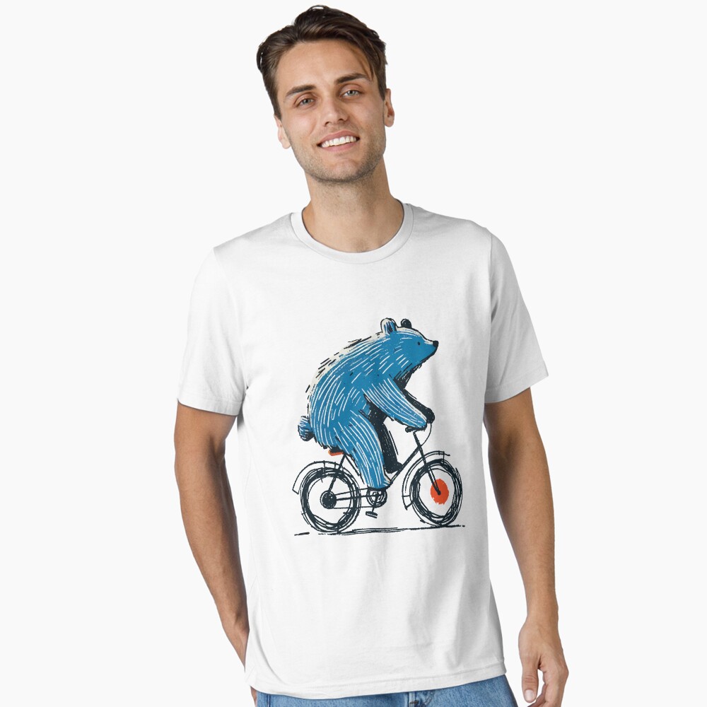 "Bicycle Adventure With A Bear On Two -wheeler" Sticker for Sale by ...