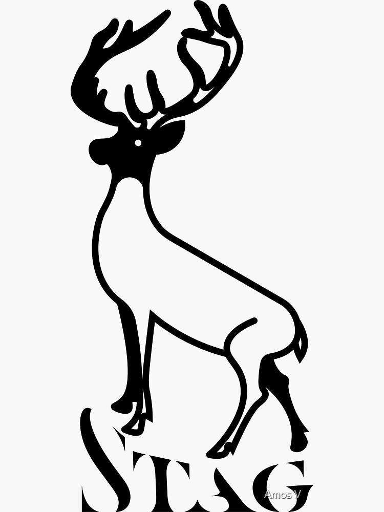 "Stag" Sticker by amosvoltz | Redbubble