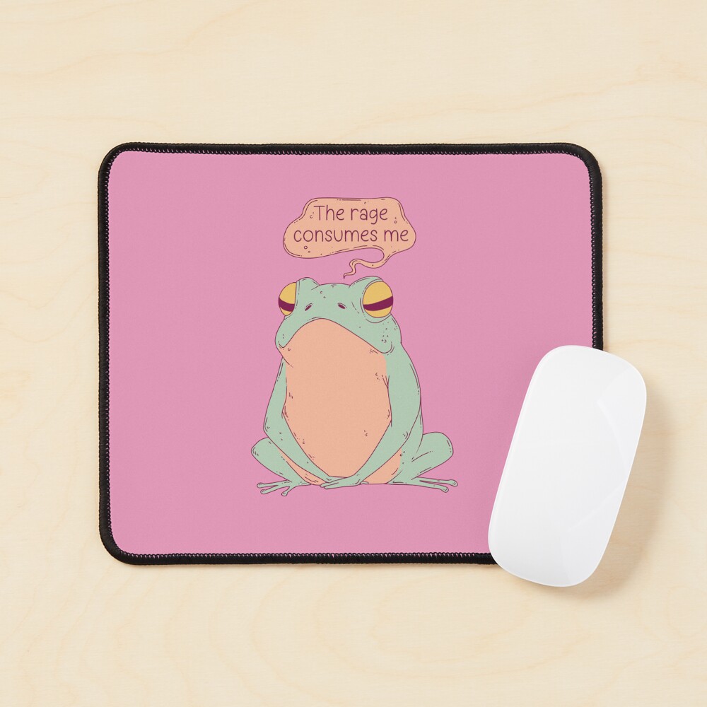 "Angry Frog Funny Quote The Rage Consumes Me" Sticker for Sale by Jess ...