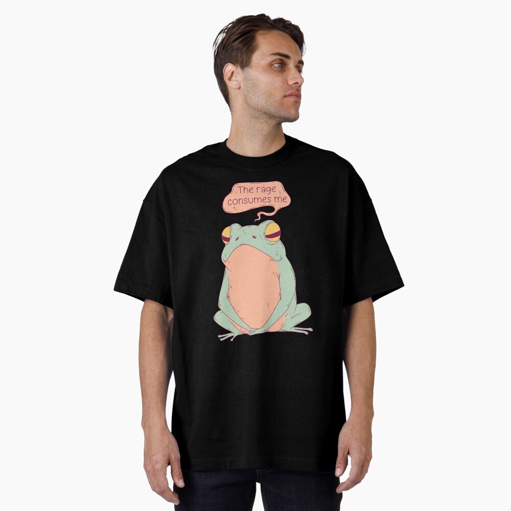 "Angry Frog Funny Quote The Rage Consumes Me" Sticker for Sale by Jess ...