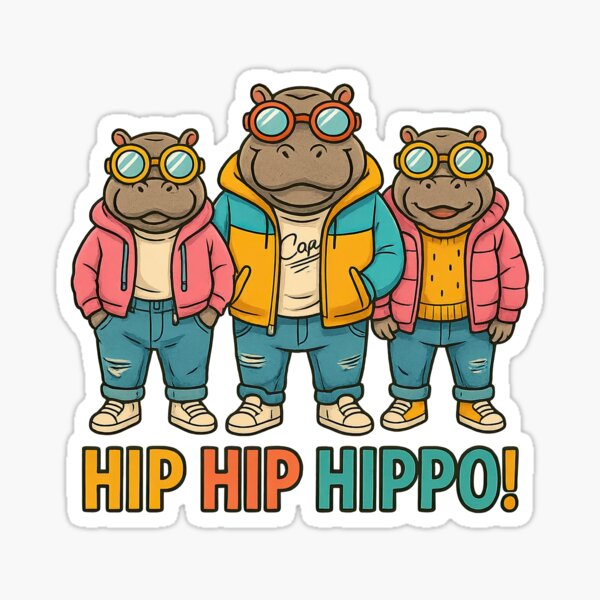"Cool Hippo Gang – Funny Cartoon Design | Cool Hippo Gang – Funny ...