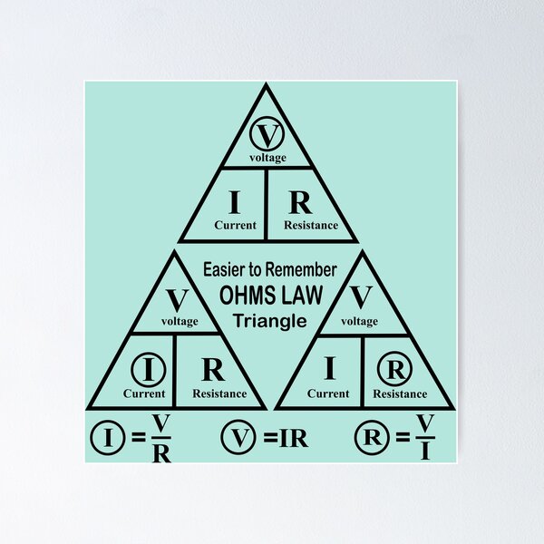 "Ohms Law formula Triangle Sticker- easy way to remember ohm's law for ...