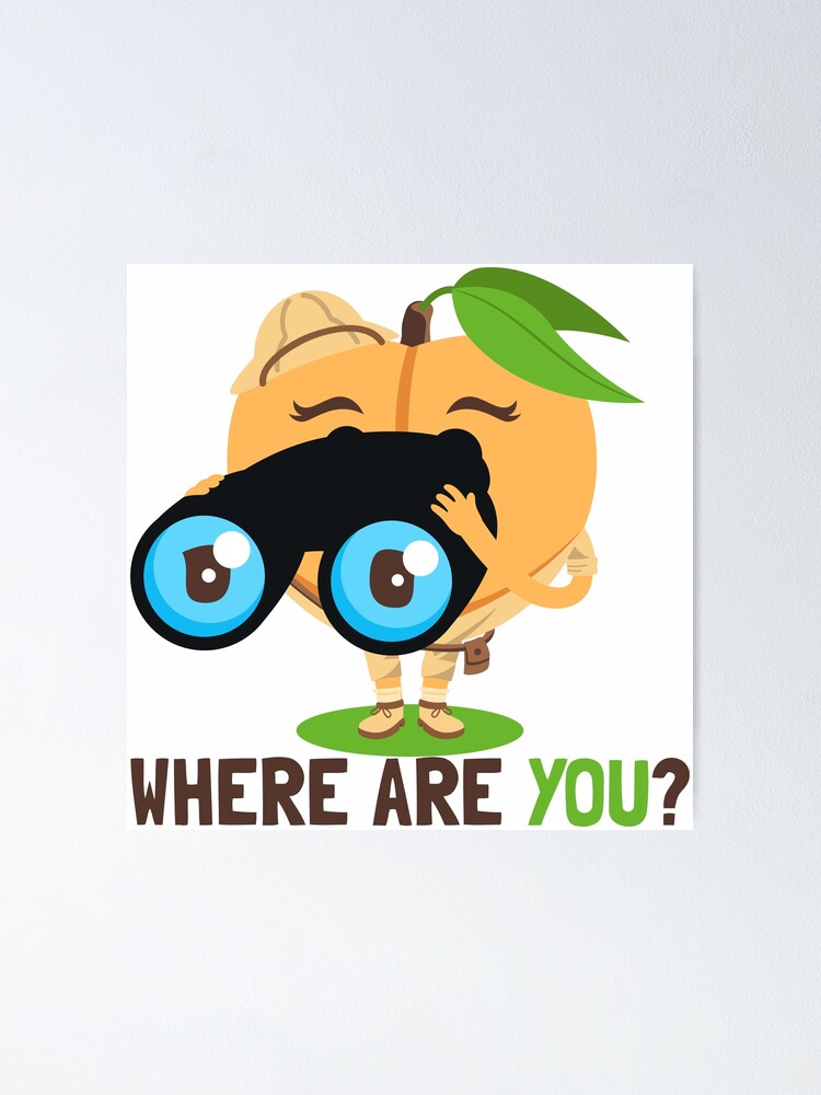 "JoyPixels™ Where Are You Peach Emoji" Poster for Sale by JoyPixels Inc. | Redbubble