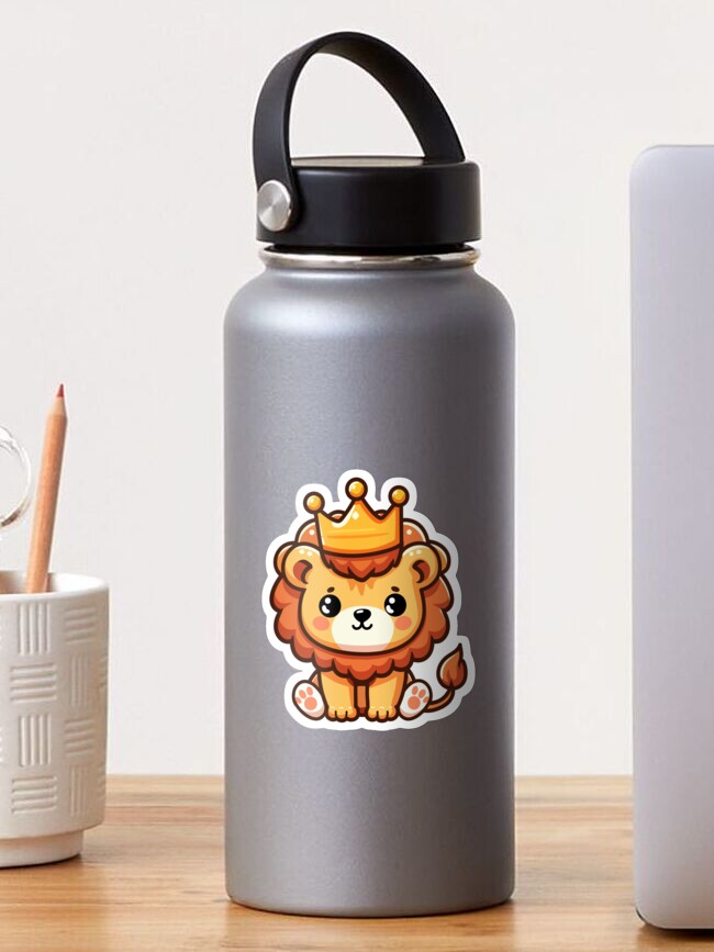 "Lion with crown" Sticker for Sale by Delidream | Redbubble