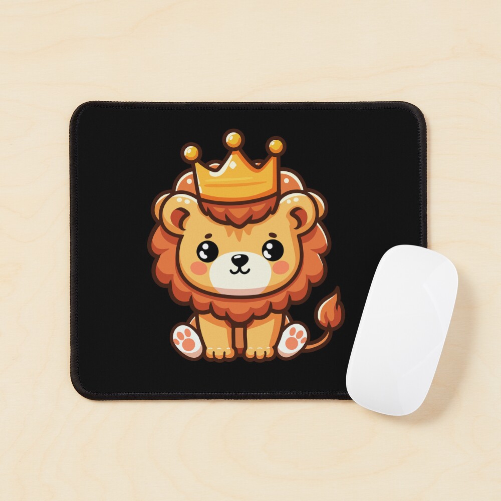 "Lion with crown" Sticker for Sale by Delidream | Redbubble