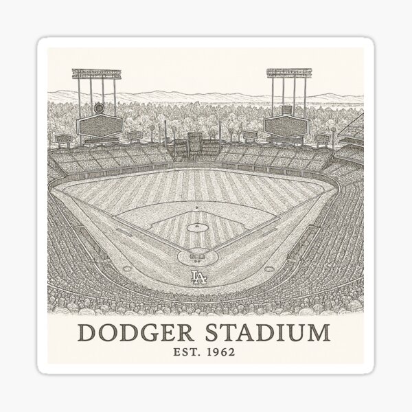 "Dodger Stadium" Sticker for Sale by StadiumArt1 | Redbubble