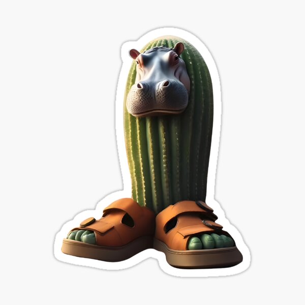 "IL Cacto Hipopotamo Funny Italian Brainrot Meme" Sticker for Sale by ...