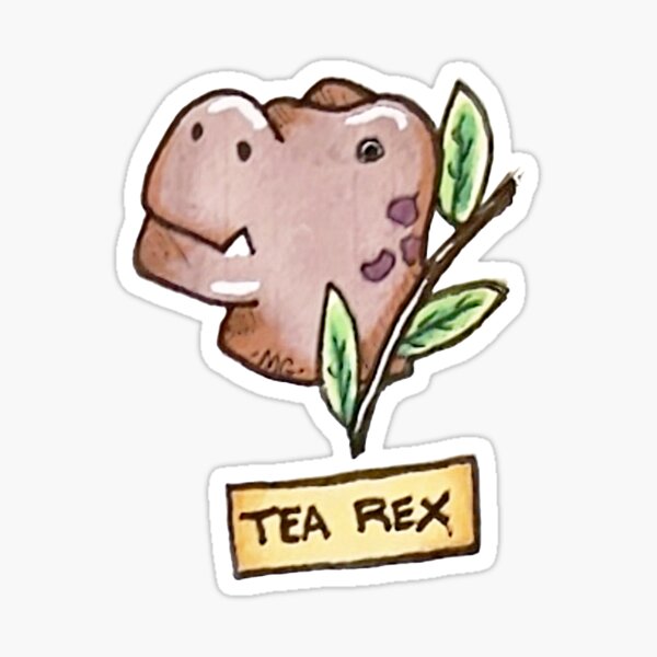 "Tea Rex" Sticker for Sale by SoulPanda | Redbubble