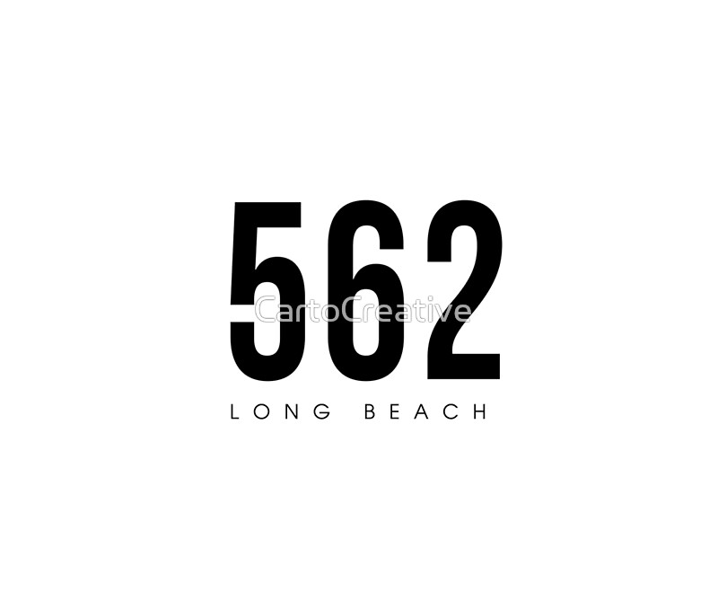 "Long Beach, CA - 562 Area Code design" by CartoCreative | Redbubble
