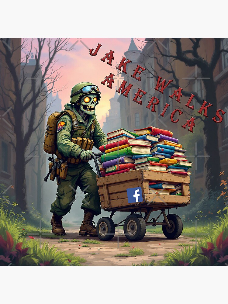 "Jake Walks America - Zombie Pusher" Magnet for Sale by Jake Sansing ...