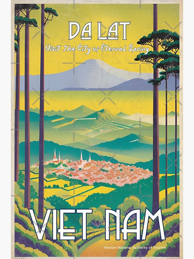 "Vintage Travel Poster – Da Lat: Visit the City of Eternal Spring ...