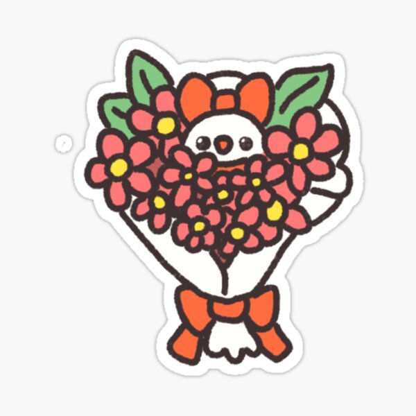 "society finch flower mumu" Sticker for Sale by discord371 | Redbubble