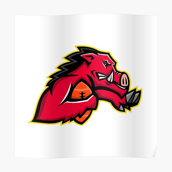 "Wild Boar American Football Mascot" Poster by patrimonio | Redbubble