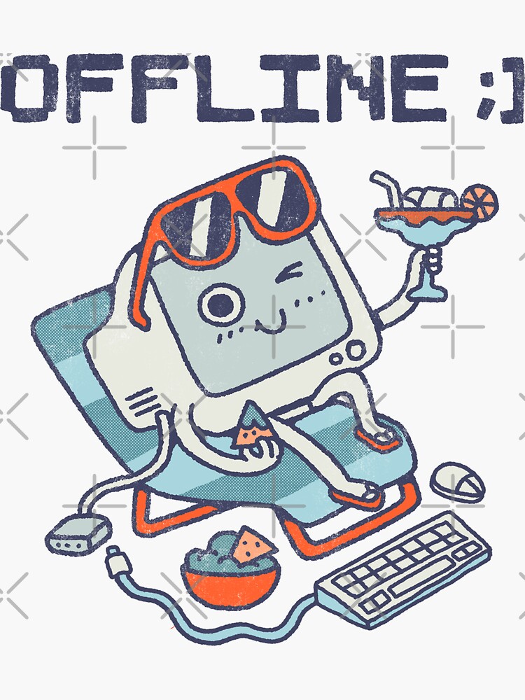 "Offline" Sticker for Sale by ppmid | Redbubble