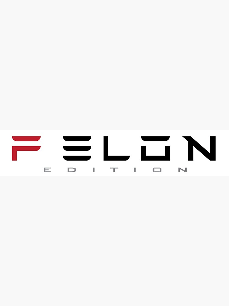 "Telsa F Elon Edition Bumper Sticker" Sticker for Sale by hobie04 ...