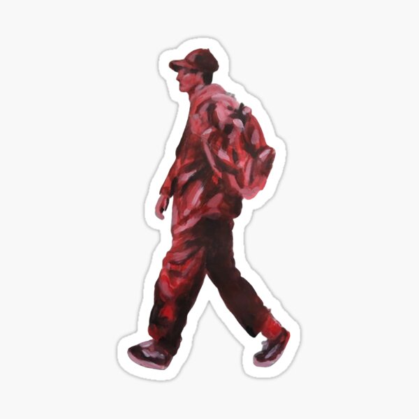 "Red Wanderer" Sticker for Sale by Eileen4242 | Redbubble