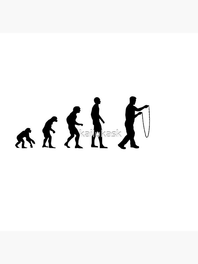 "Evolution jumping rope" Poster by kailukask | Redbubble