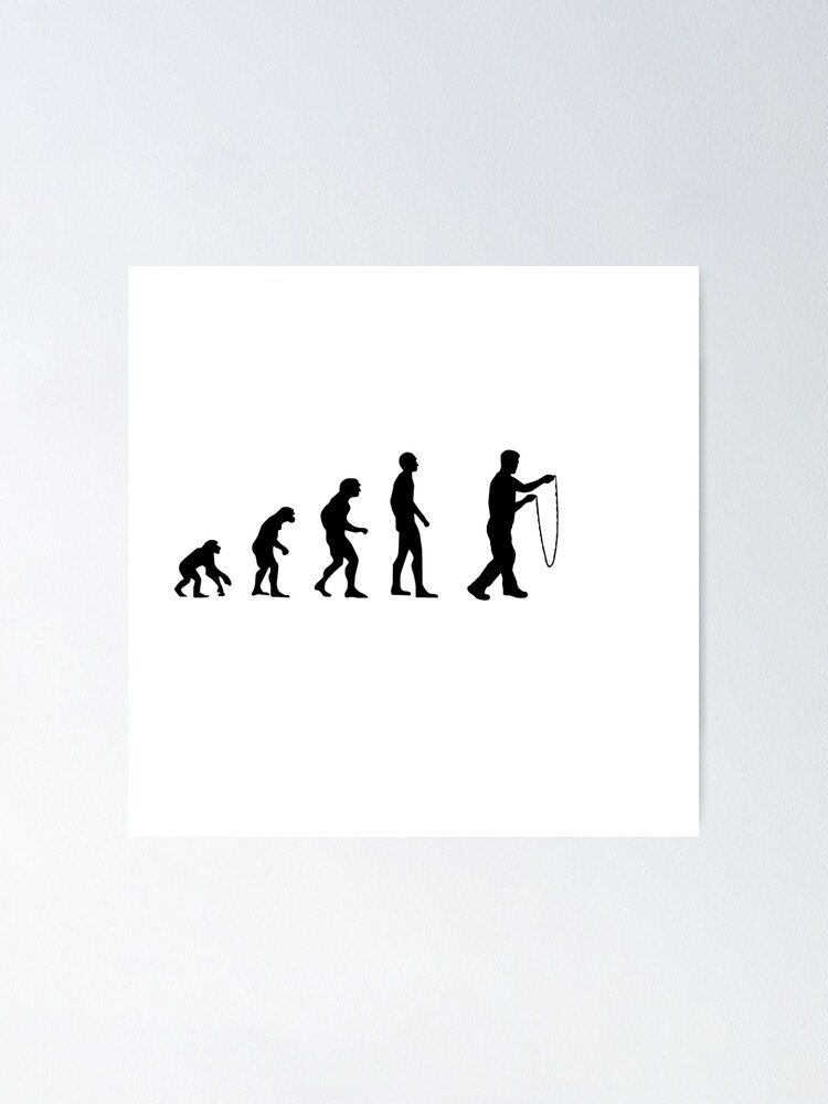 "Evolution jumping rope" Poster by kailukask | Redbubble