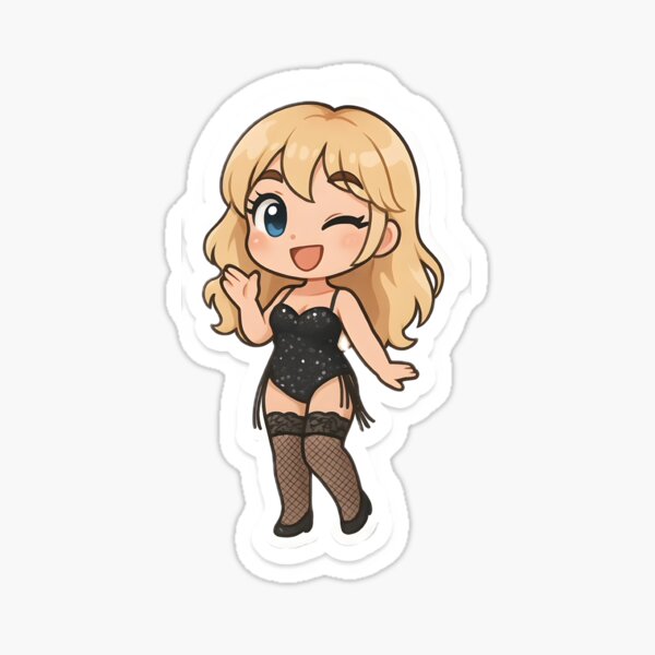 "Sabrina Carpenter Chibi Sticker" Sticker by NotoriousDaman | Redbubble